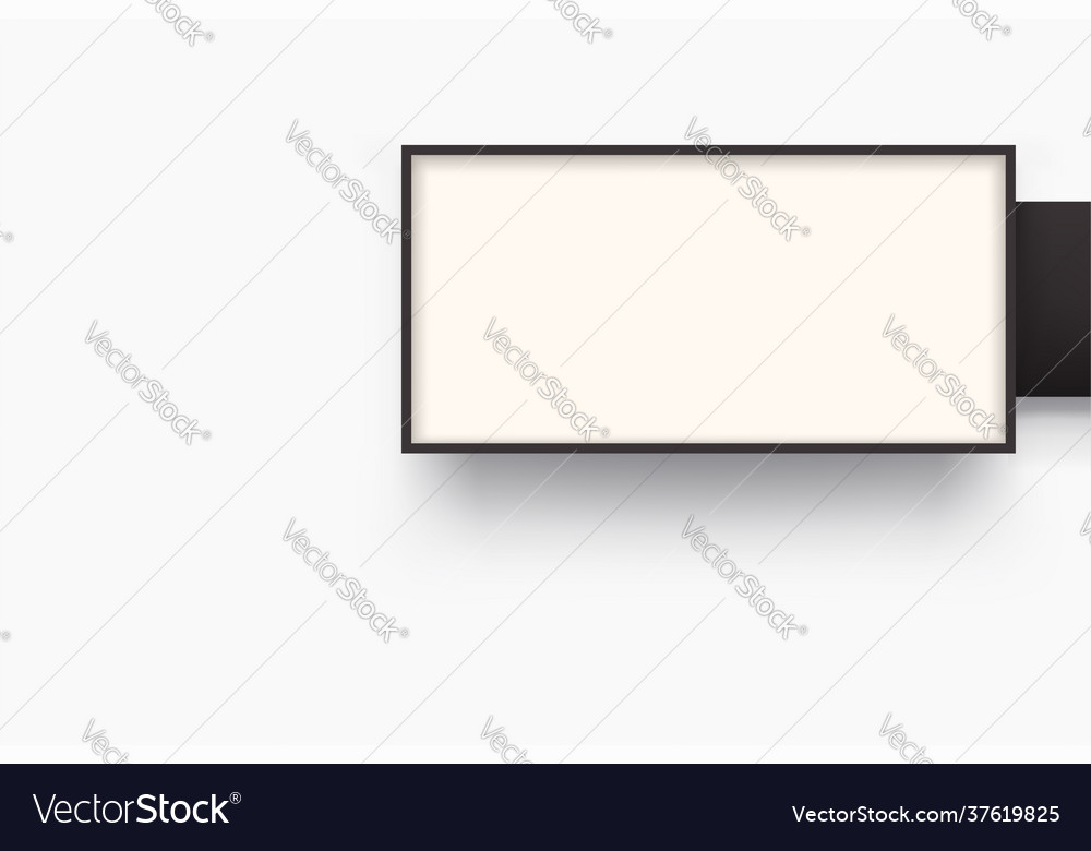 Rectangular shape light box front view Royalty Free Vector