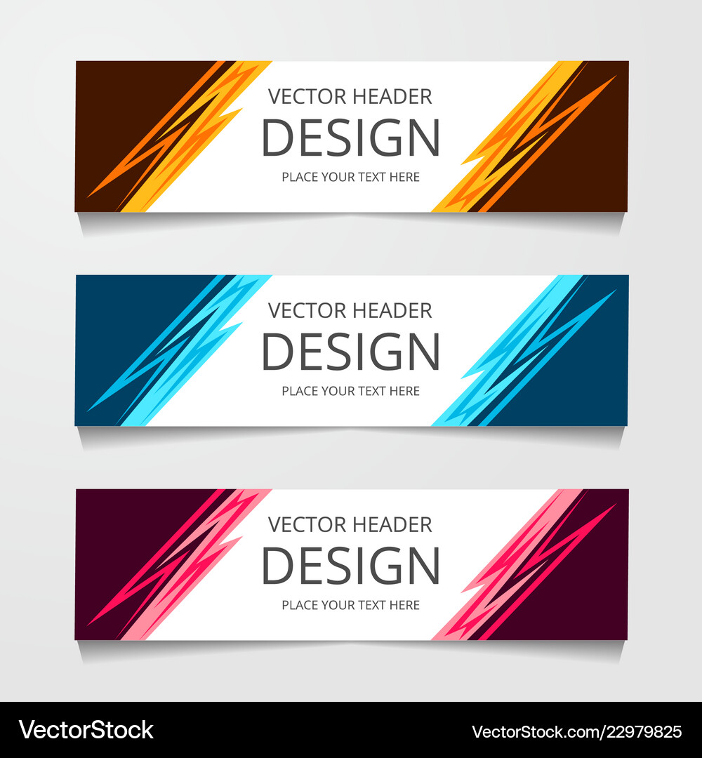 Set modern global business design banner Vector Image