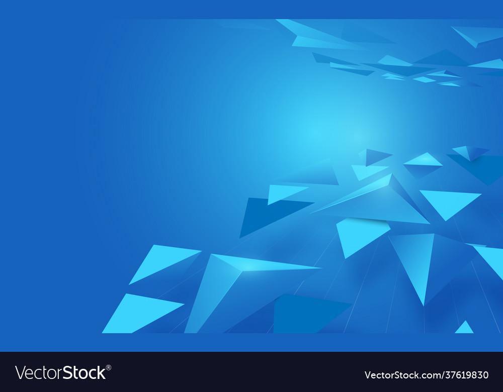 3d abstract triangles geometric technology Vector Image