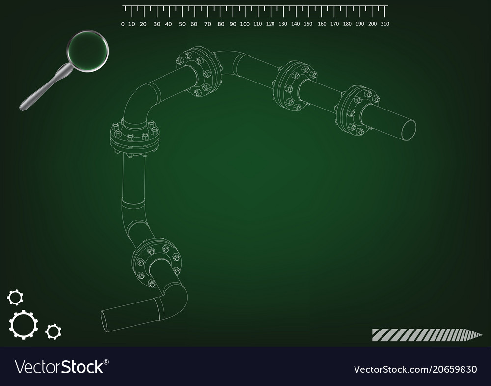 3d model of an pipeline Royalty Free Vector Image