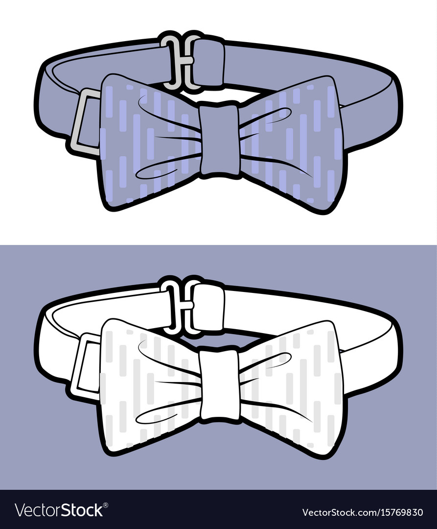 Blue bow tie Royalty Free Vector Image - VectorStock