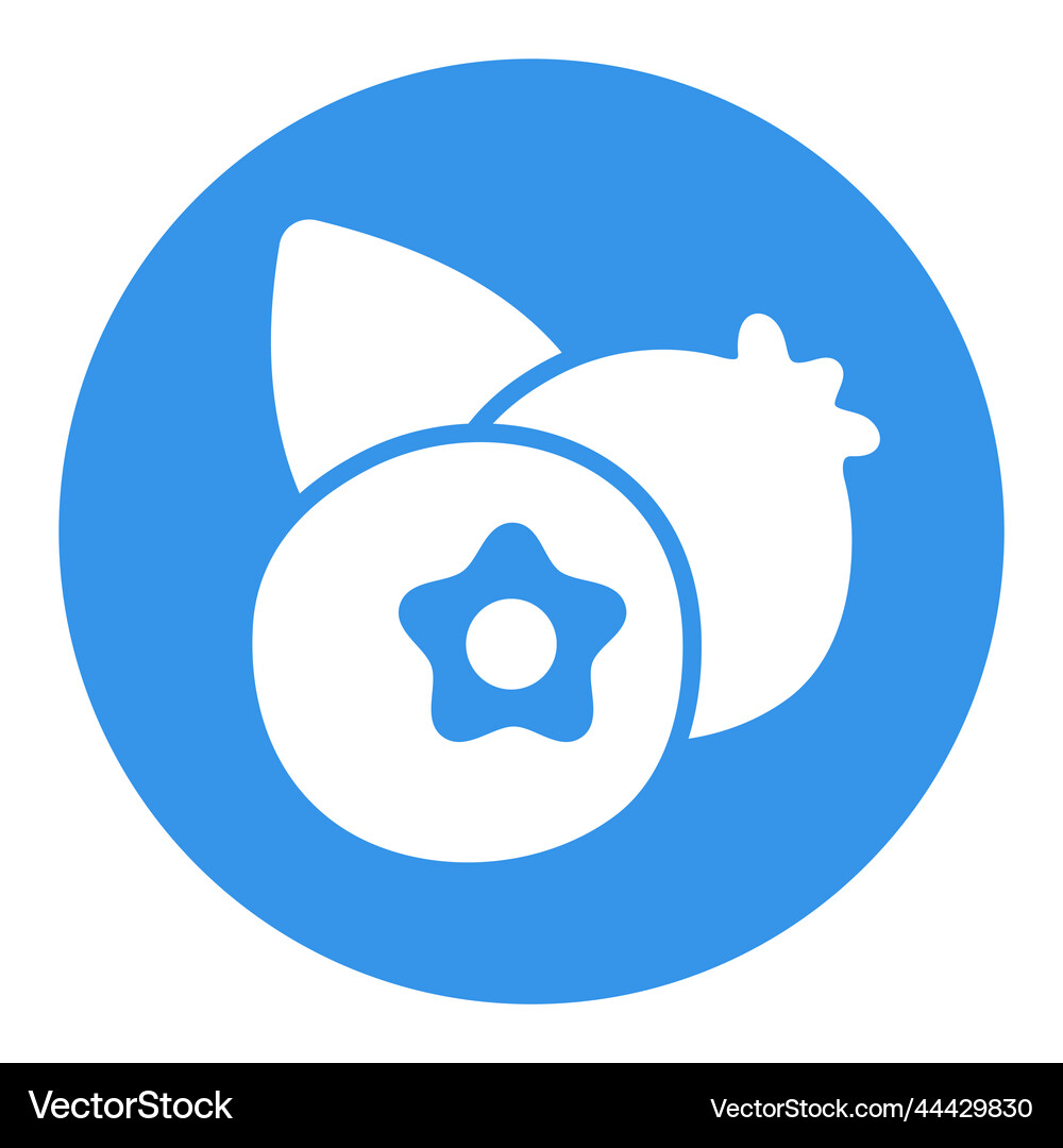 Blueberry icon forest berry sign Royalty Free Vector Image