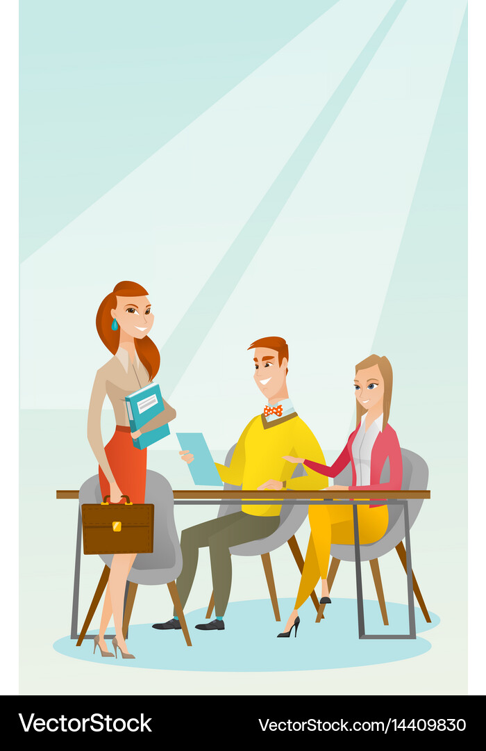 Business partners working in office Royalty Free Vector