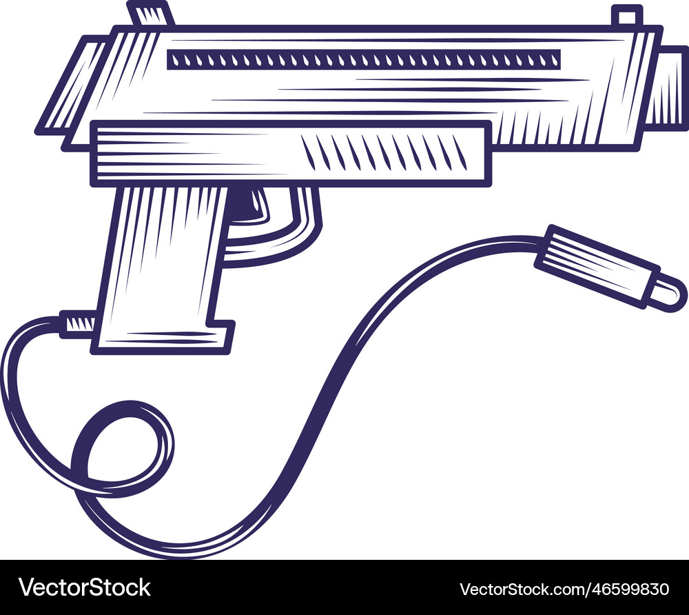 Cartoon icon gun video game Royalty Free Vector Image