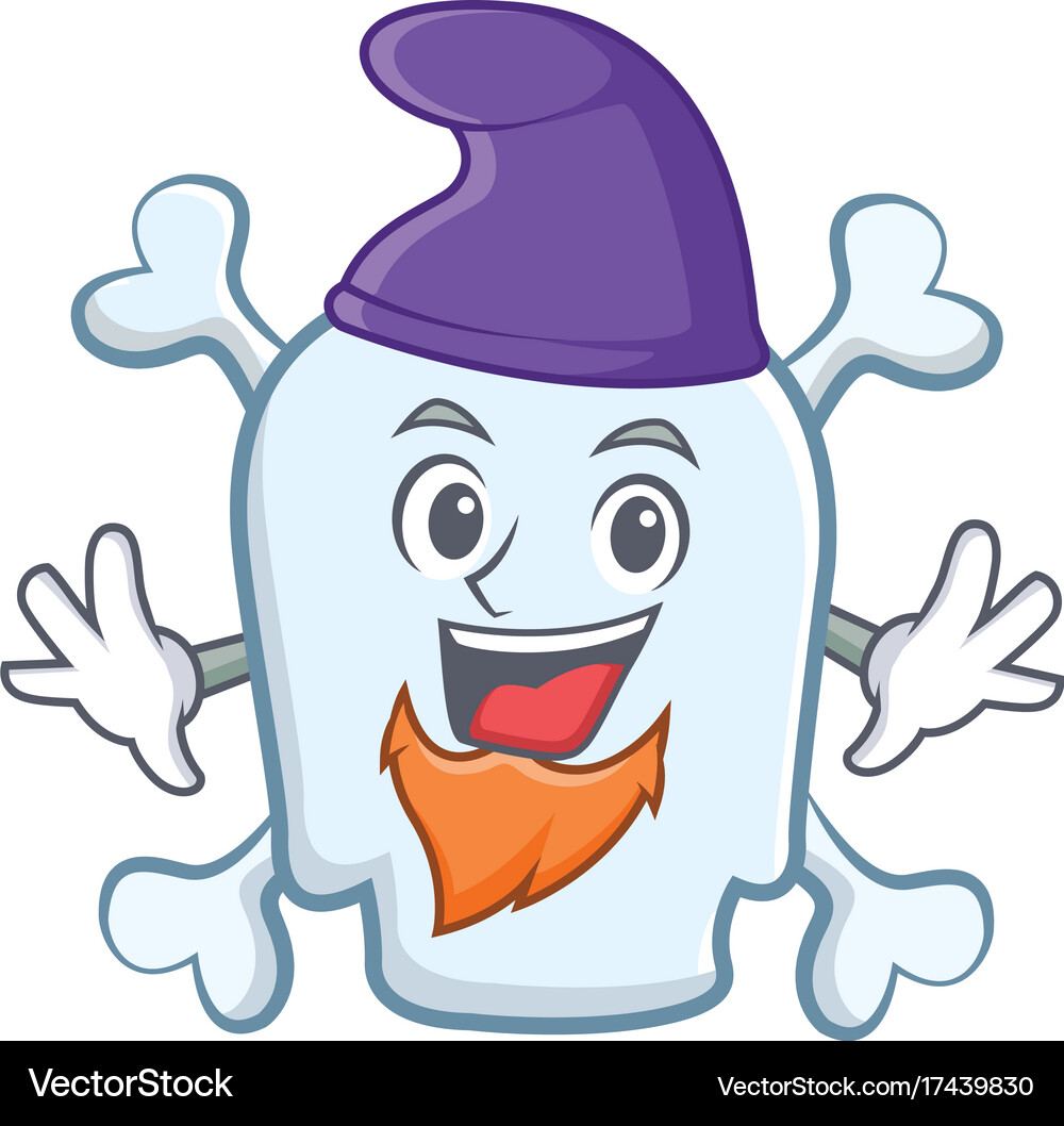 Elf skull character cartoon style Royalty Free Vector Image