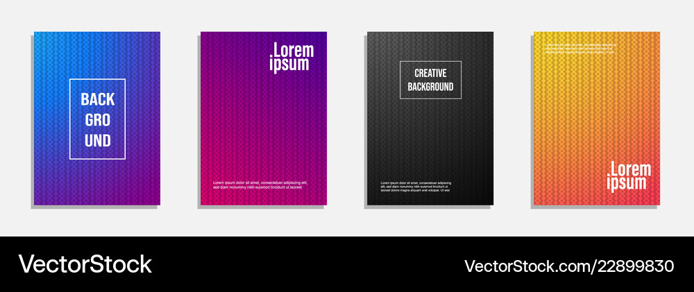 Minimal cover design set of geometric pattern Vector Image