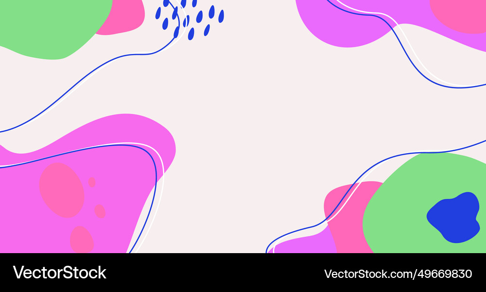 Modern trendy hand drawing various shapes Vector Image