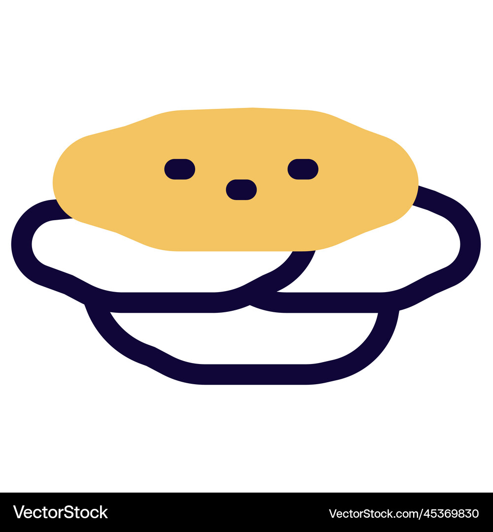 Oven-baked delicious naan or flatbread Royalty Free Vector