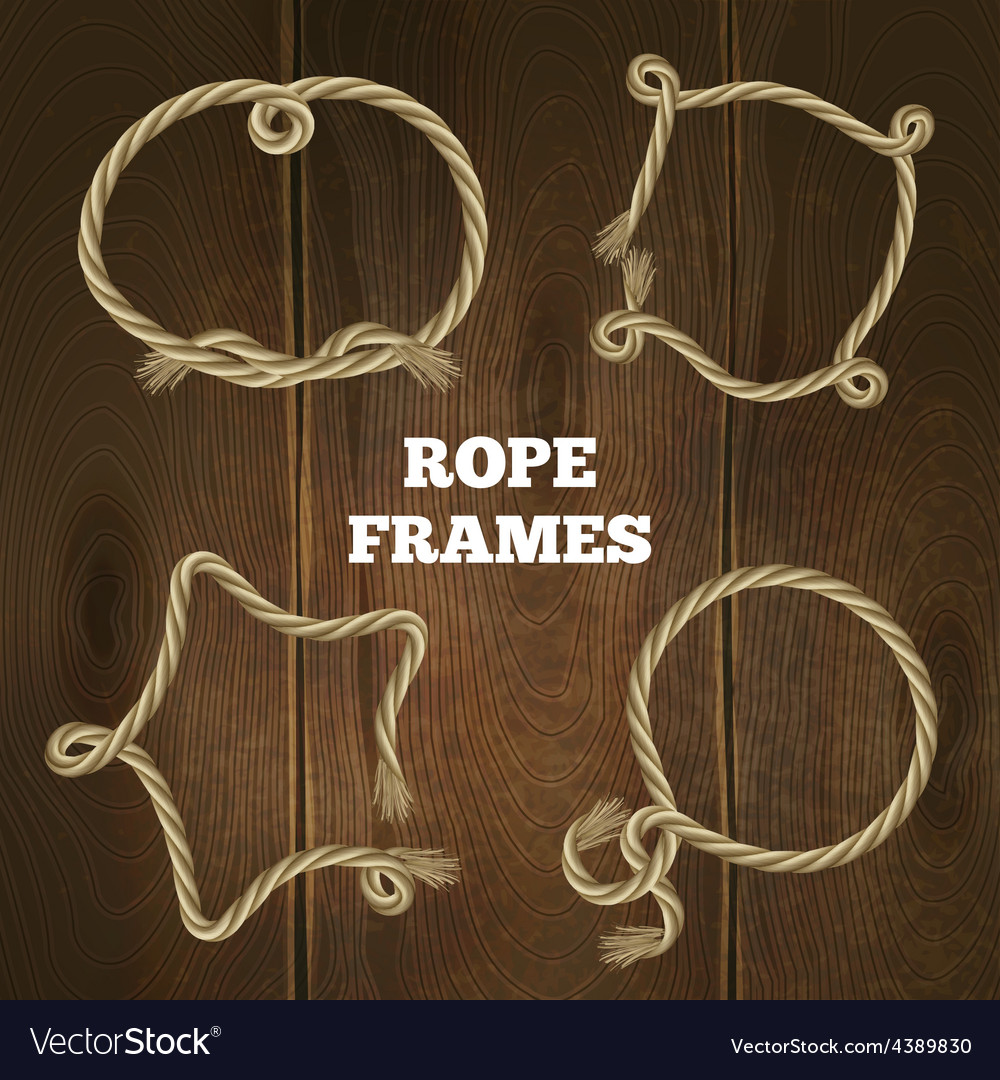 Rope Frames Set Royalty Free Vector Image - VectorStock