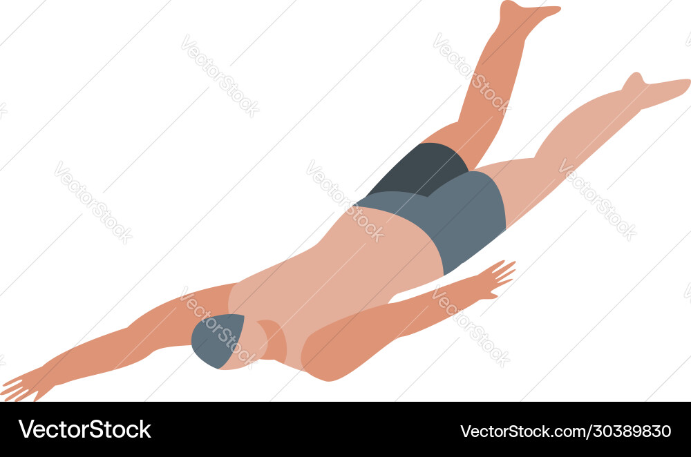 Speed triathlon swimming icon isometric style Vector Image