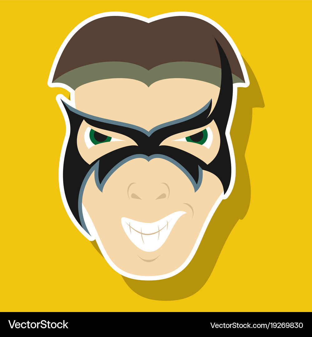 Superhero in action character icon Royalty Free Vector Image