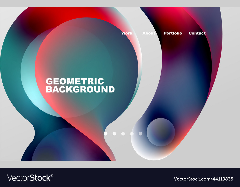 Abstract liquid background for your landing page Vector Image