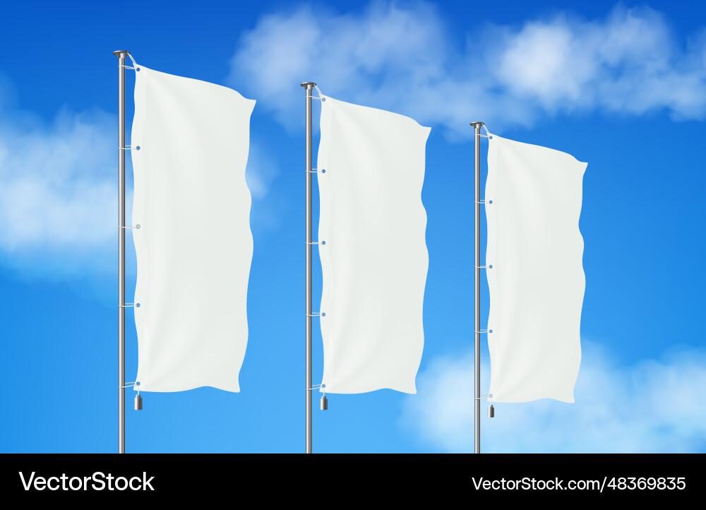 Advertising flags Royalty Free Vector Image - VectorStock