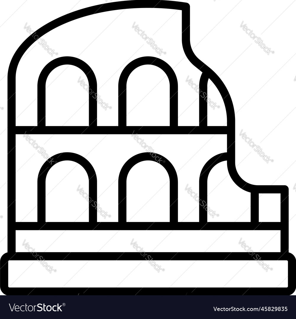 Amphitheater architecture icon outline Royalty Free Vector Amphitheater architecture icon outline Royalty Free Vector