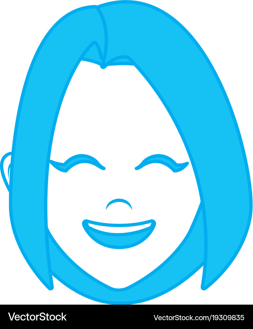 Beautiful woman face smiling Royalty Free Vector Image