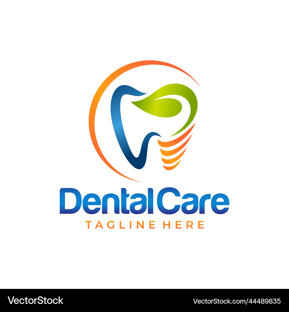Dental logo design creative dentist logo Vector Image