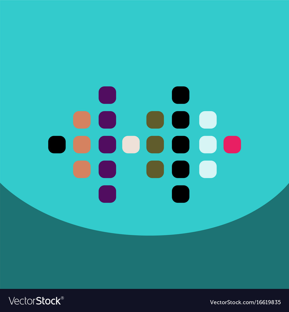 Flat icon design collection sound and audio waves Vector Image