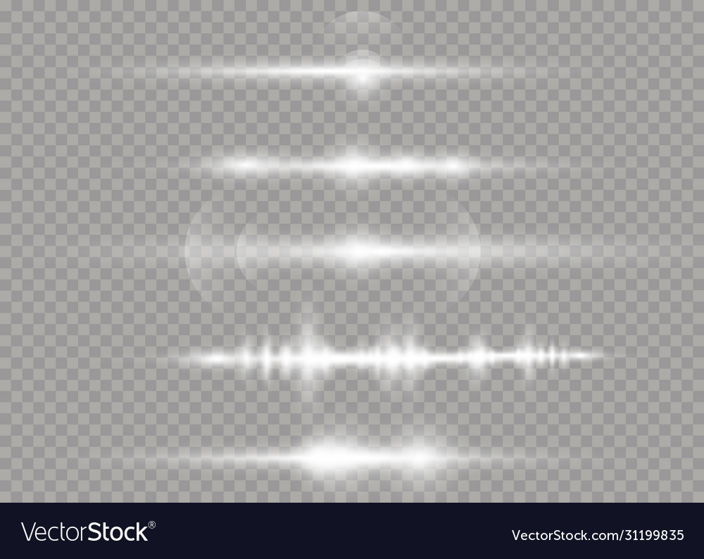 Horizontal light rays Royalty Free Vector Image