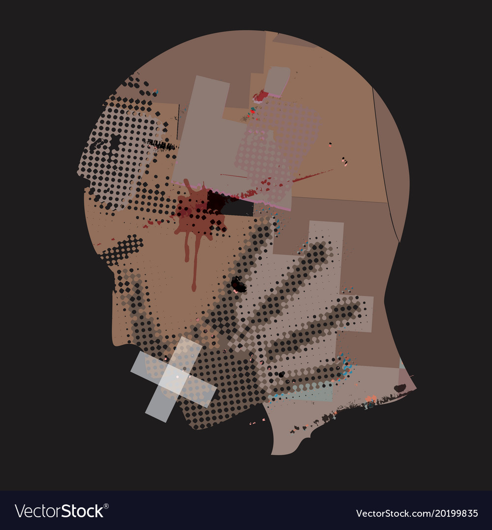 Man Victim Violence Royalty Free Vector Image Vectorstock