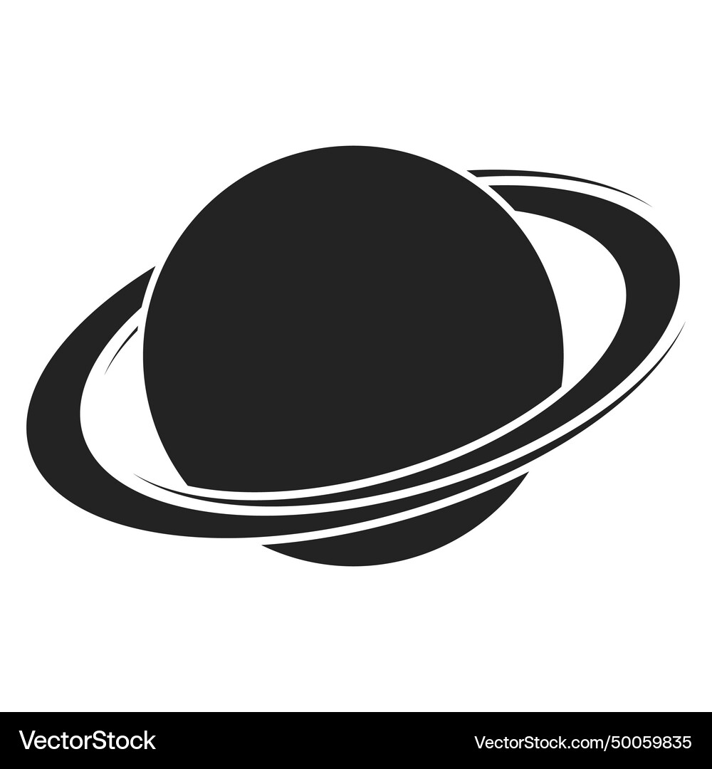 Planet saturn orbital rings solar Royalty Free Vector Image