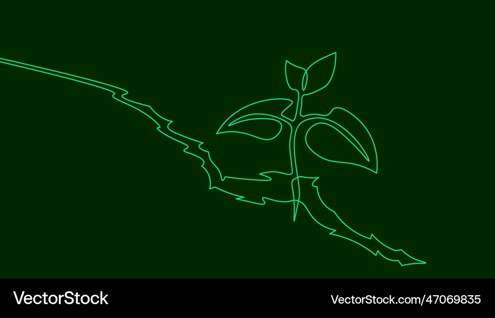 Plant sprout ecological abstract concept one Vector Image