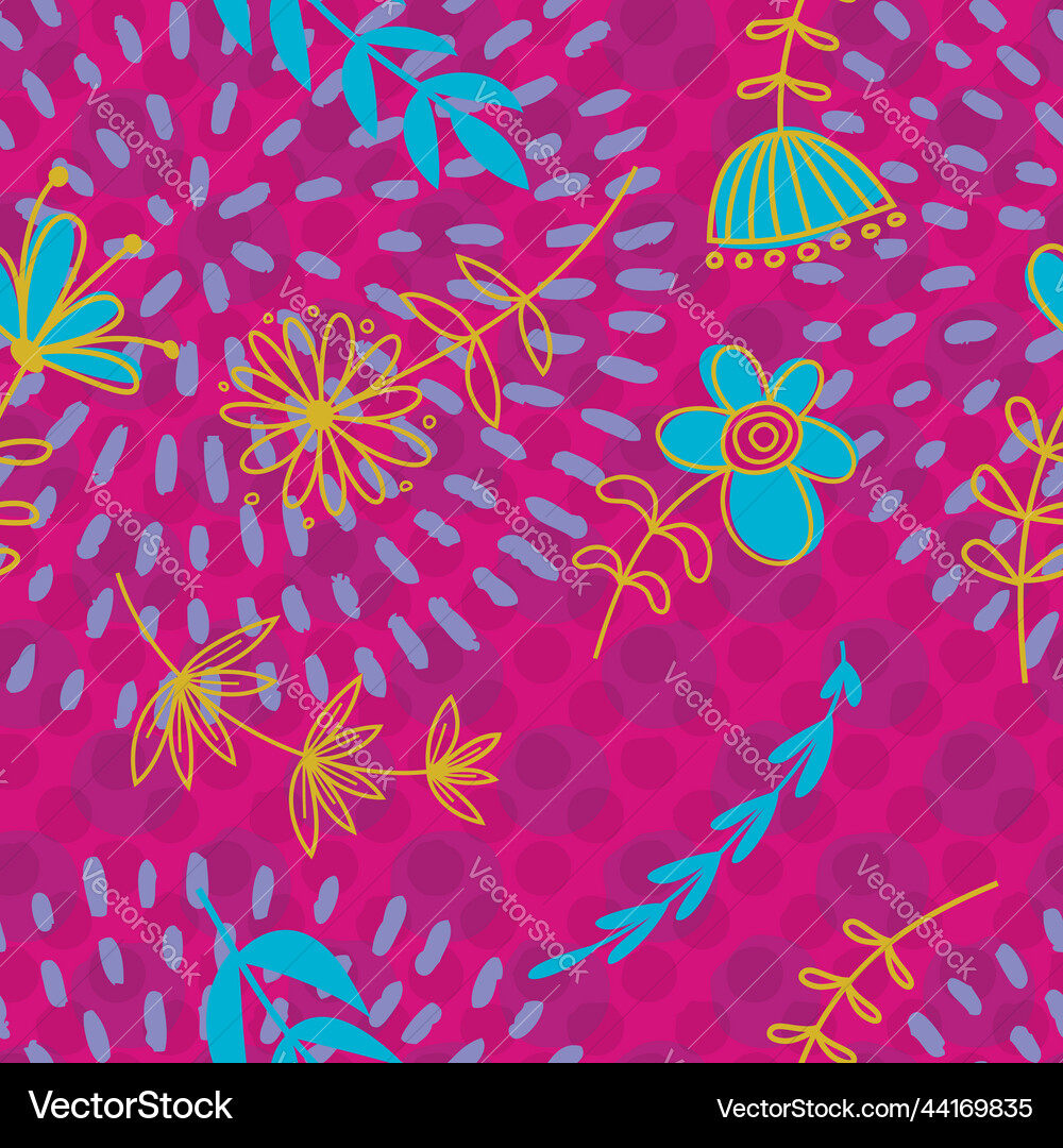 Polka dots flowers more colors Royalty Free Vector Image