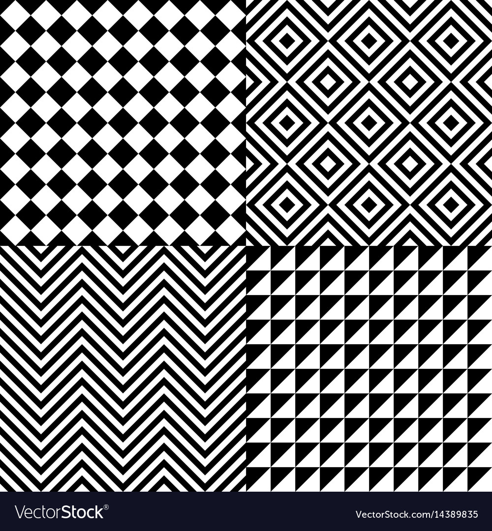 Seamless abstract pattern set Royalty Free Vector Image