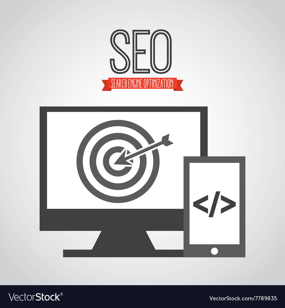 Search engine optimization design Royalty Free Vector Image