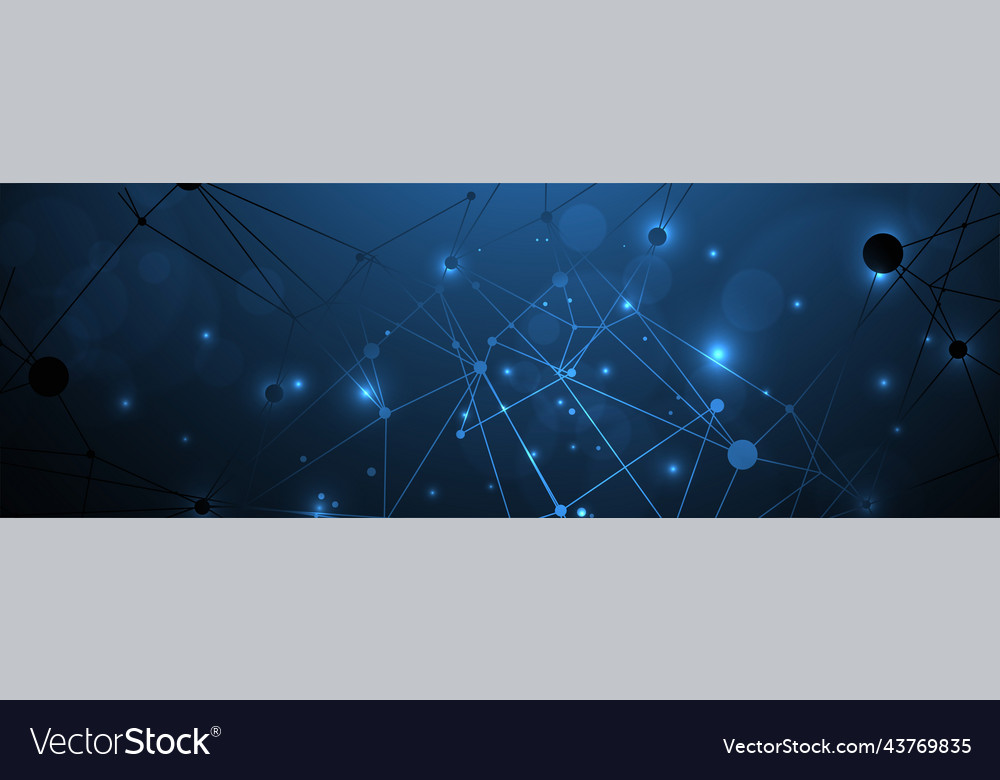 Template for science and technology presentation Vector Image