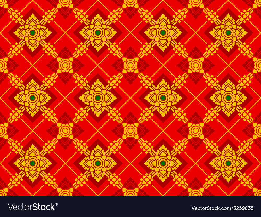 Thai Pattern Royalty Free Vector Image - VectorStock