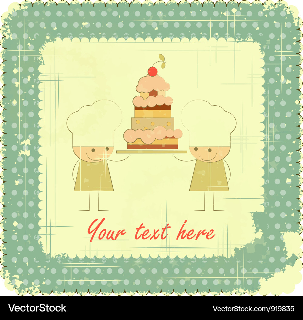 Vintage menu card designs with chefs Royalty Free Vector