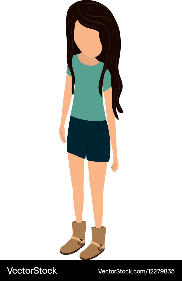 Young woman body complete Royalty Free Vector Image