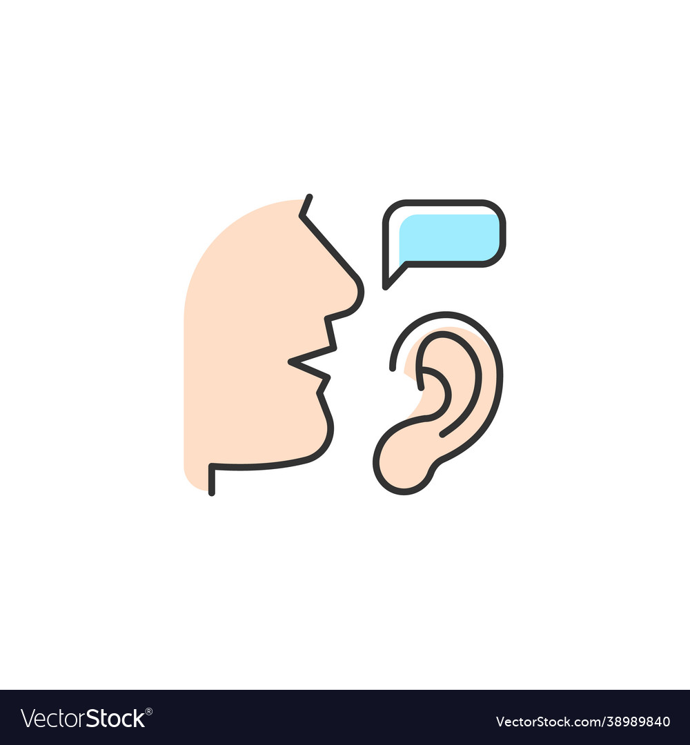 Active Listening Icon - Hear & Understand Vector Image