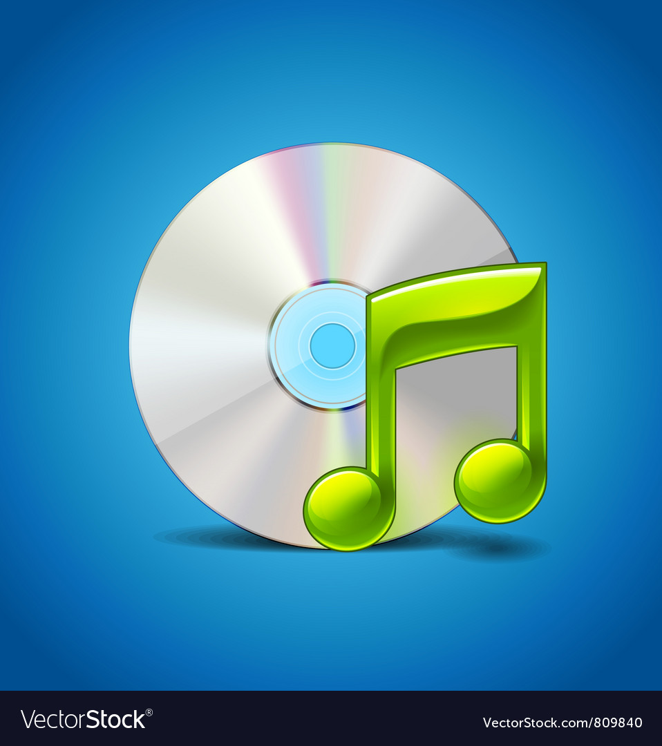 Cd and note Royalty Free Vector Image - VectorStock