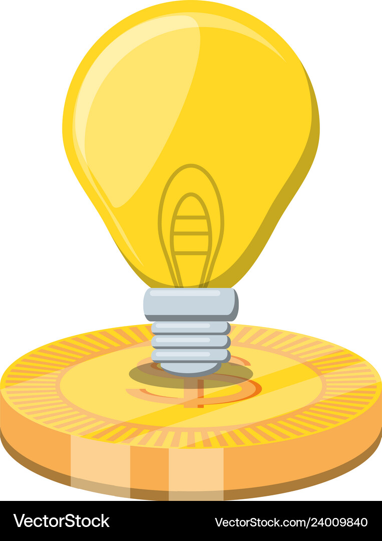 Coin dollar with rope isolated icon Royalty Free Vector