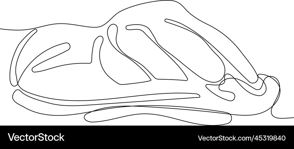 Continuous one line drawing of hands in rubber Vector Image