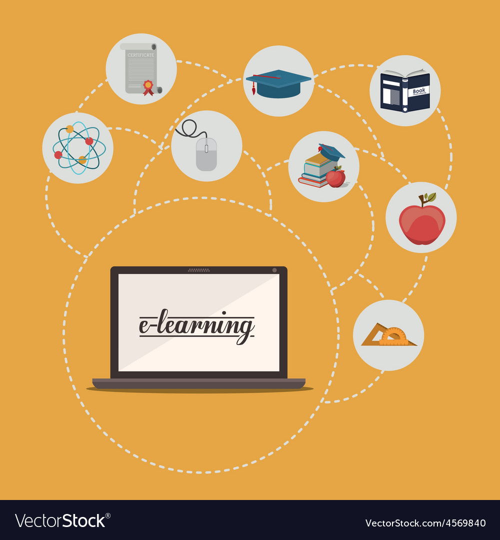 E-learning design Royalty Free Vector Image - VectorStock