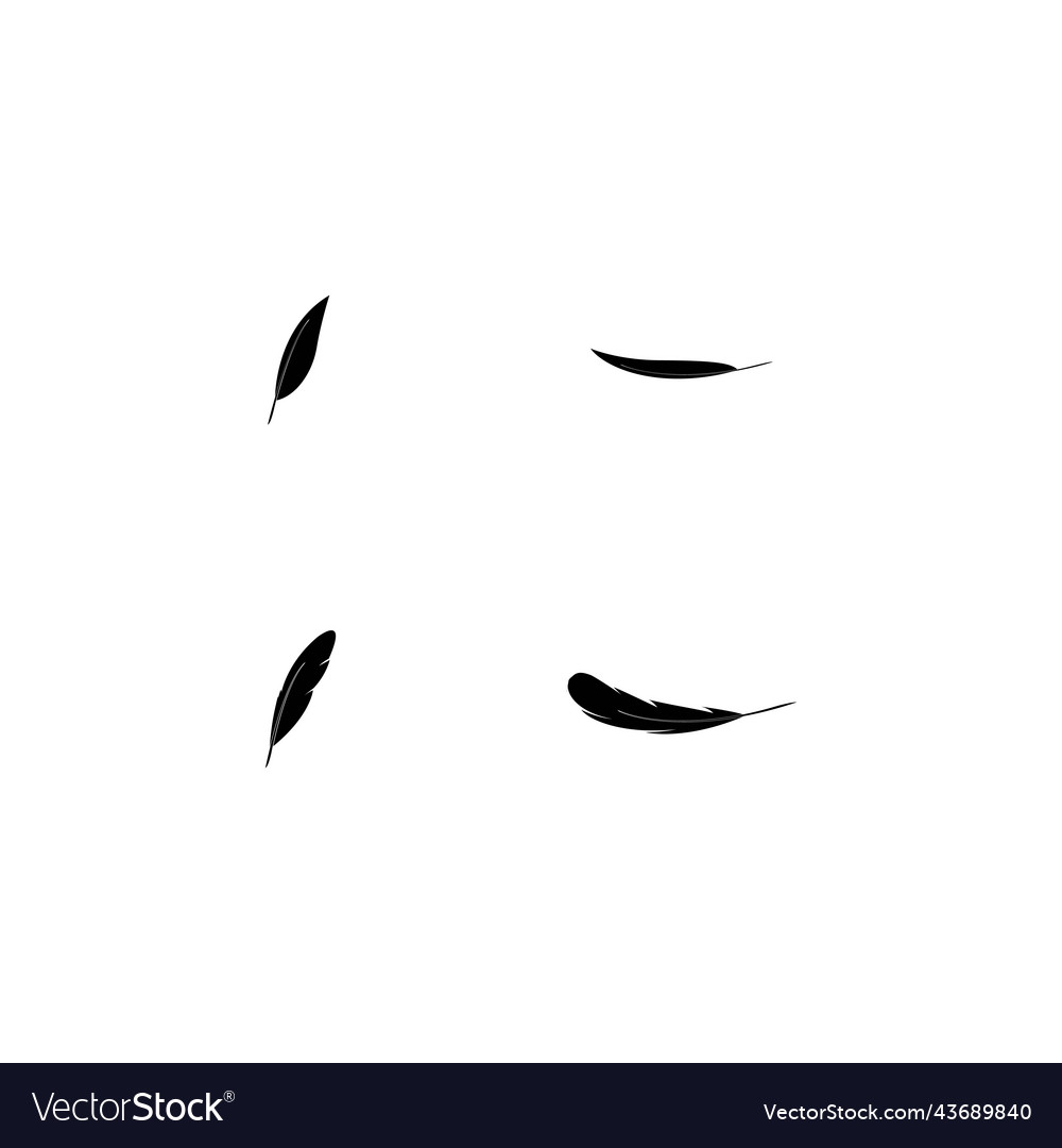 Feather logo Royalty Free Vector Image - VectorStock