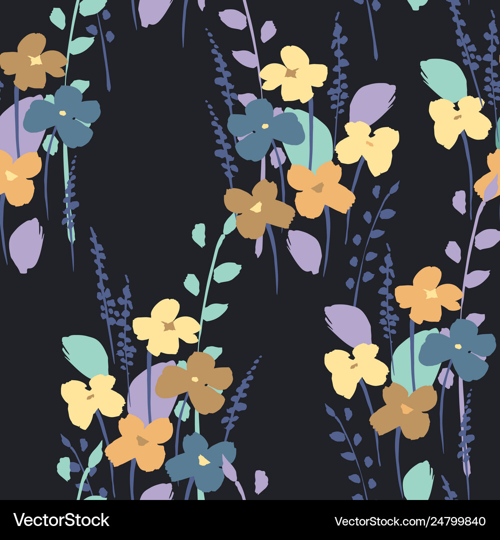 Floral abstract seamless pattern design Royalty Free Vector