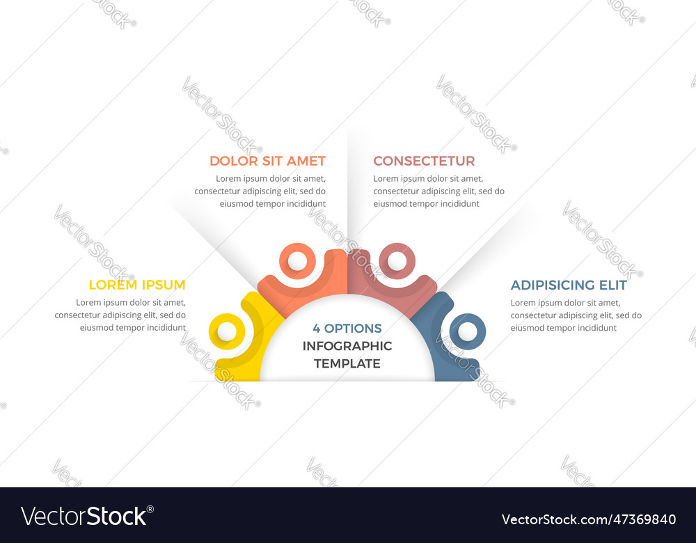 Infographic template with 4 options Royalty Free Vector Infographic template with 4 options Royalty Free Vector