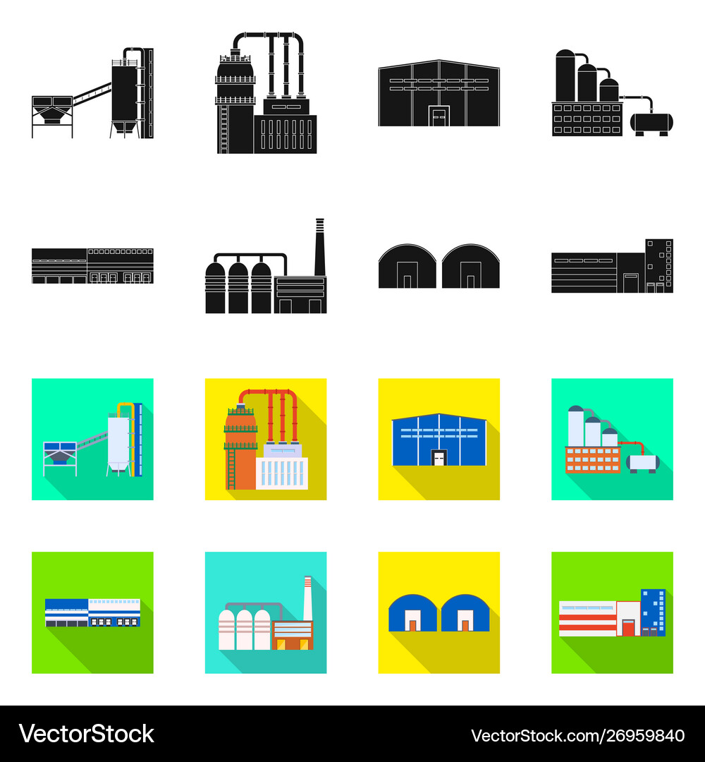 Isolated object production and structure symbol Vector Image