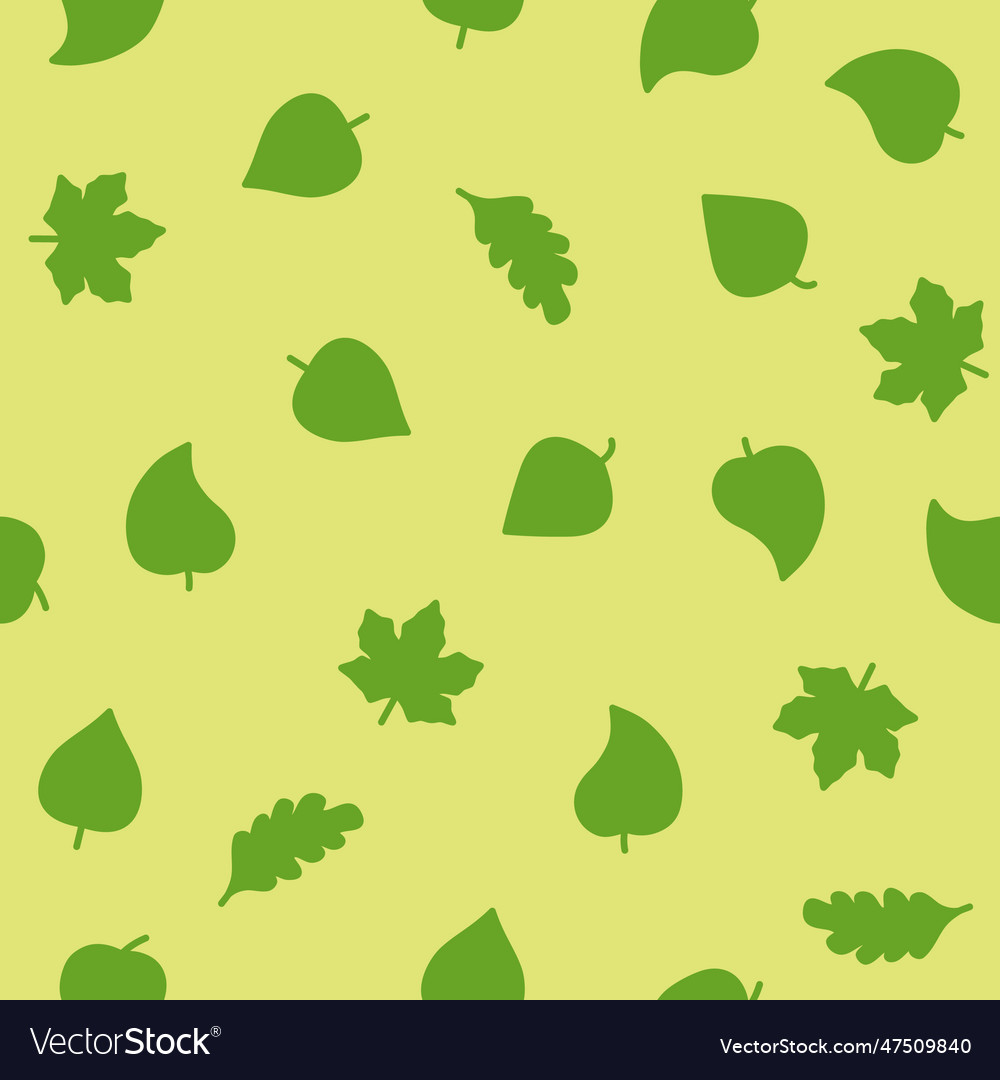 Leaf pattern green color Royalty Free Vector Image