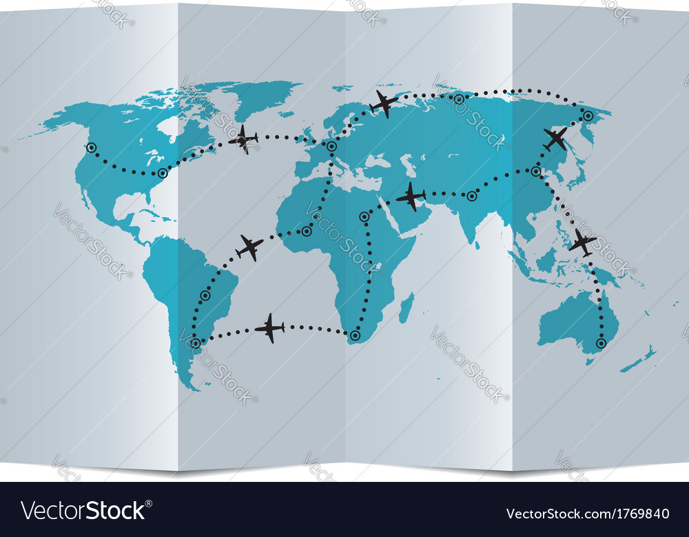 Paper map Royalty Free Vector Image - VectorStock