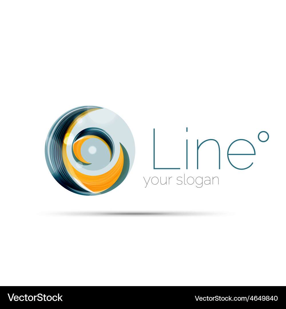 Swirl company logo design Royalty Free Vector Image