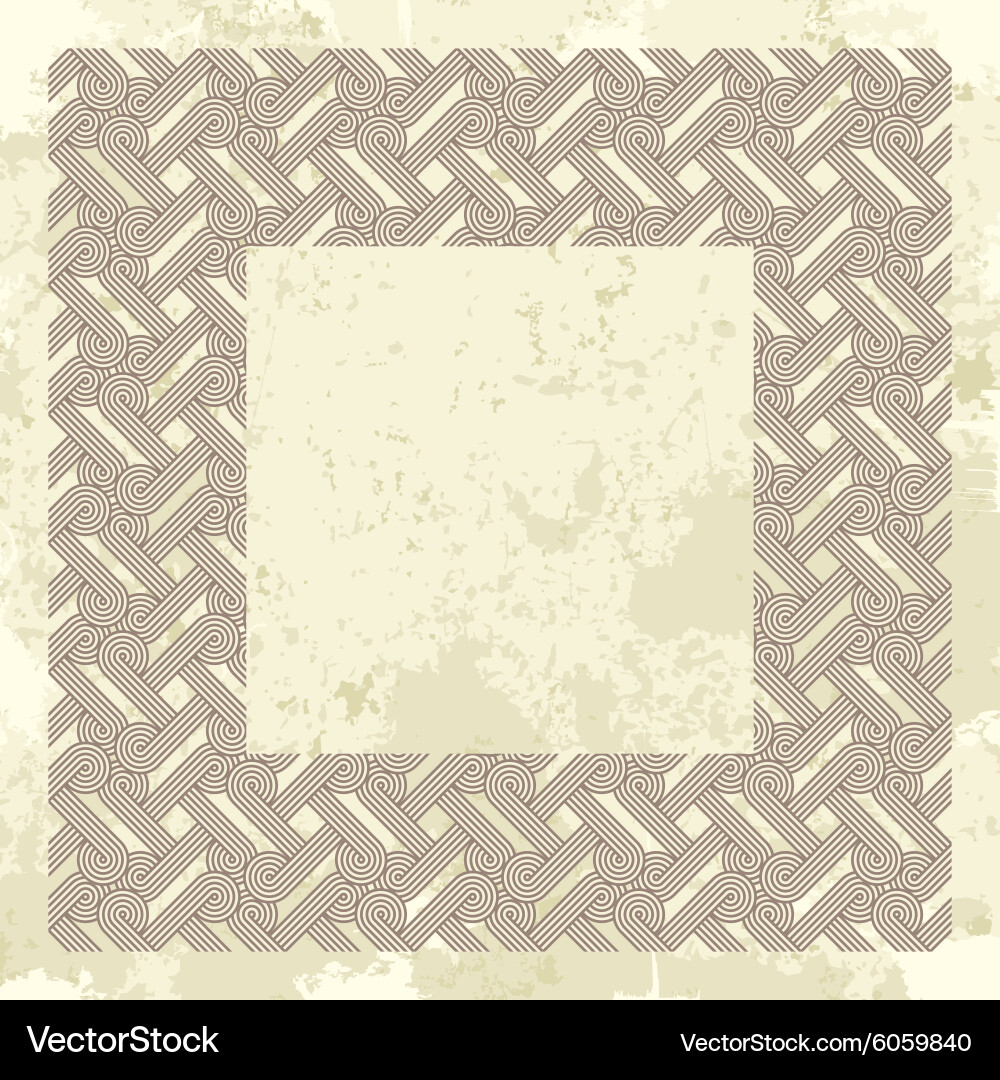Template frame with pattern background Royalty Free Vector