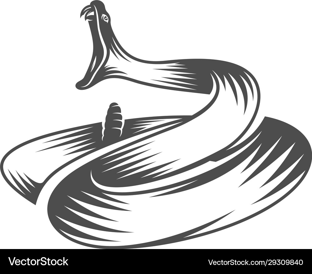 Viper snake logo design animal graphic Royalty Free Vector