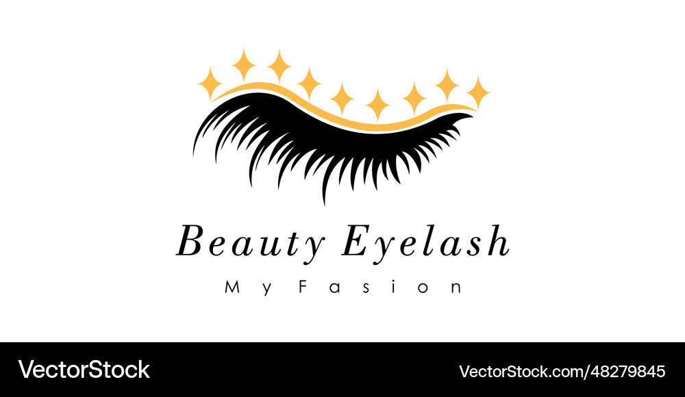 Beauty eyelash logo design template for lashes Vector Image