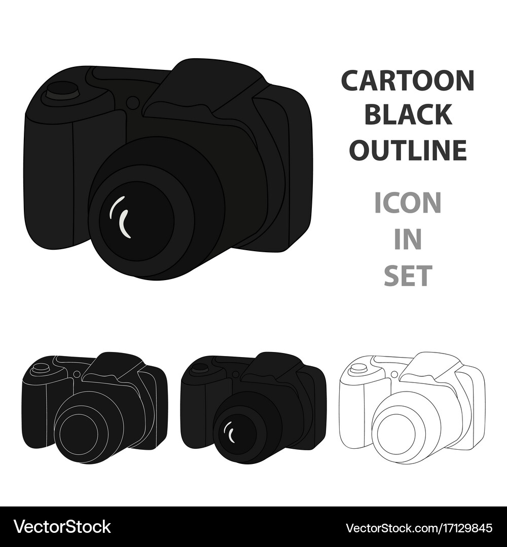 Digital camera icon in cartoon style isolated Vector Image