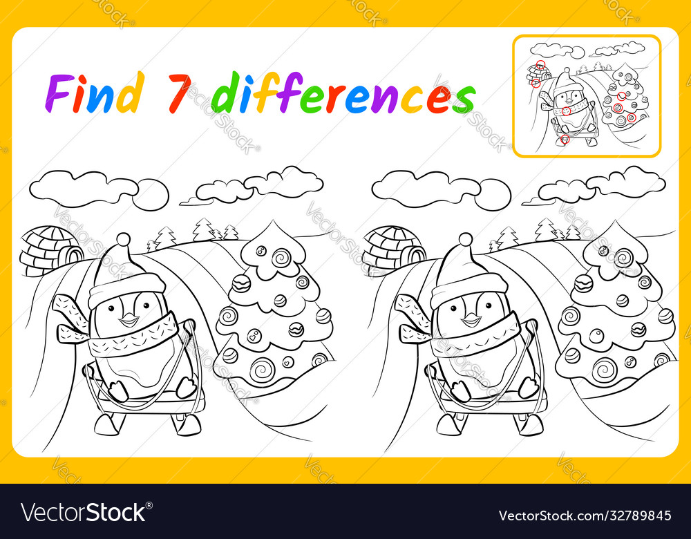 Find differences Royalty Free Vector Image - VectorStock
