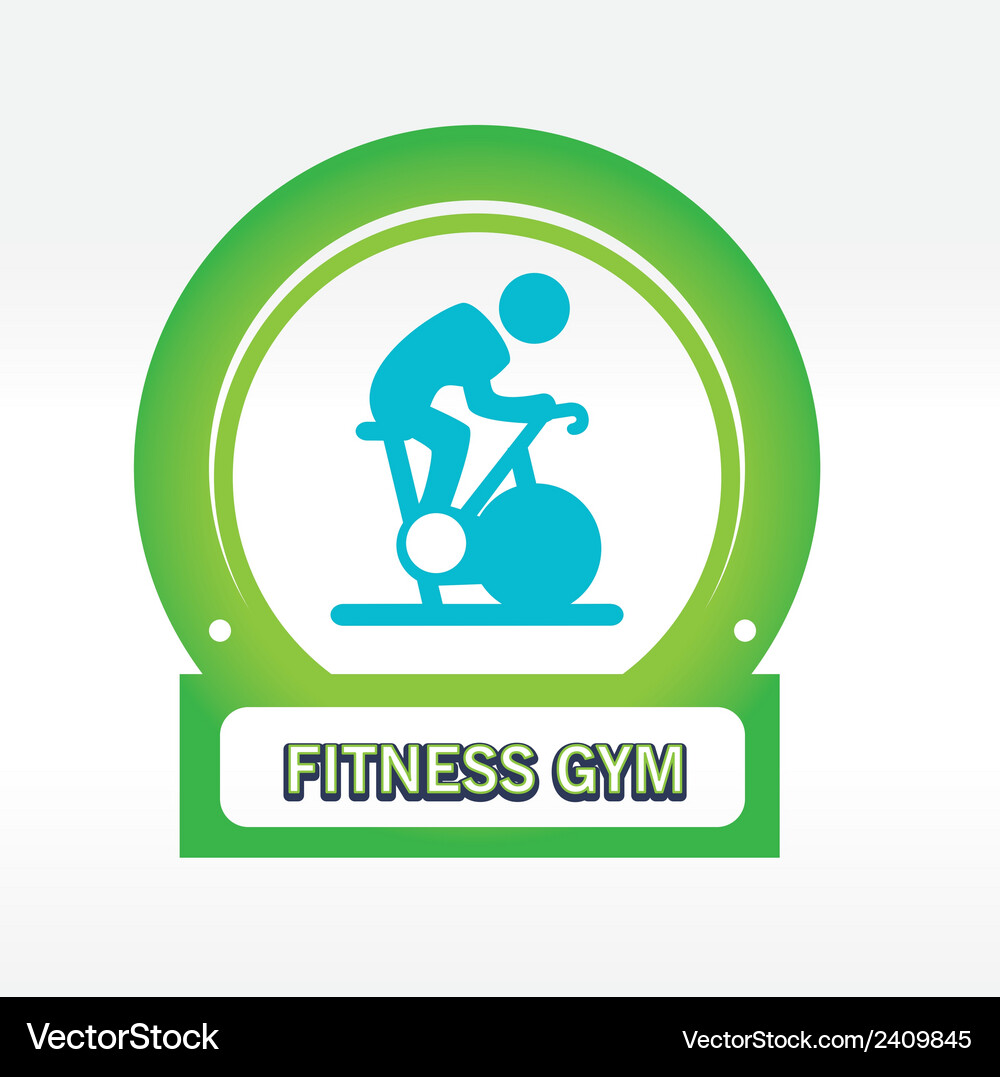 Fitness gym cycling Royalty Free Vector Image - VectorStock